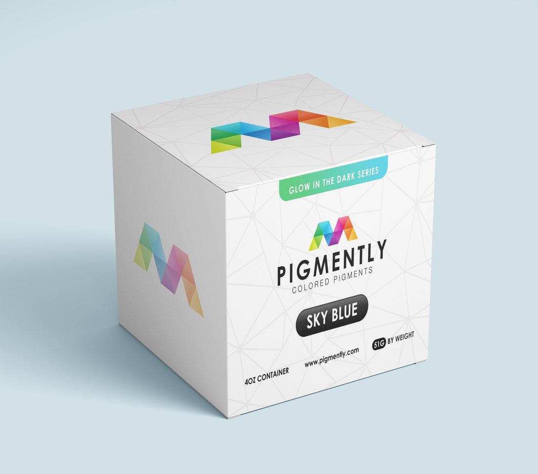 Sky Blue Glow in the Dark Epoxy Color Powder by Pigmently